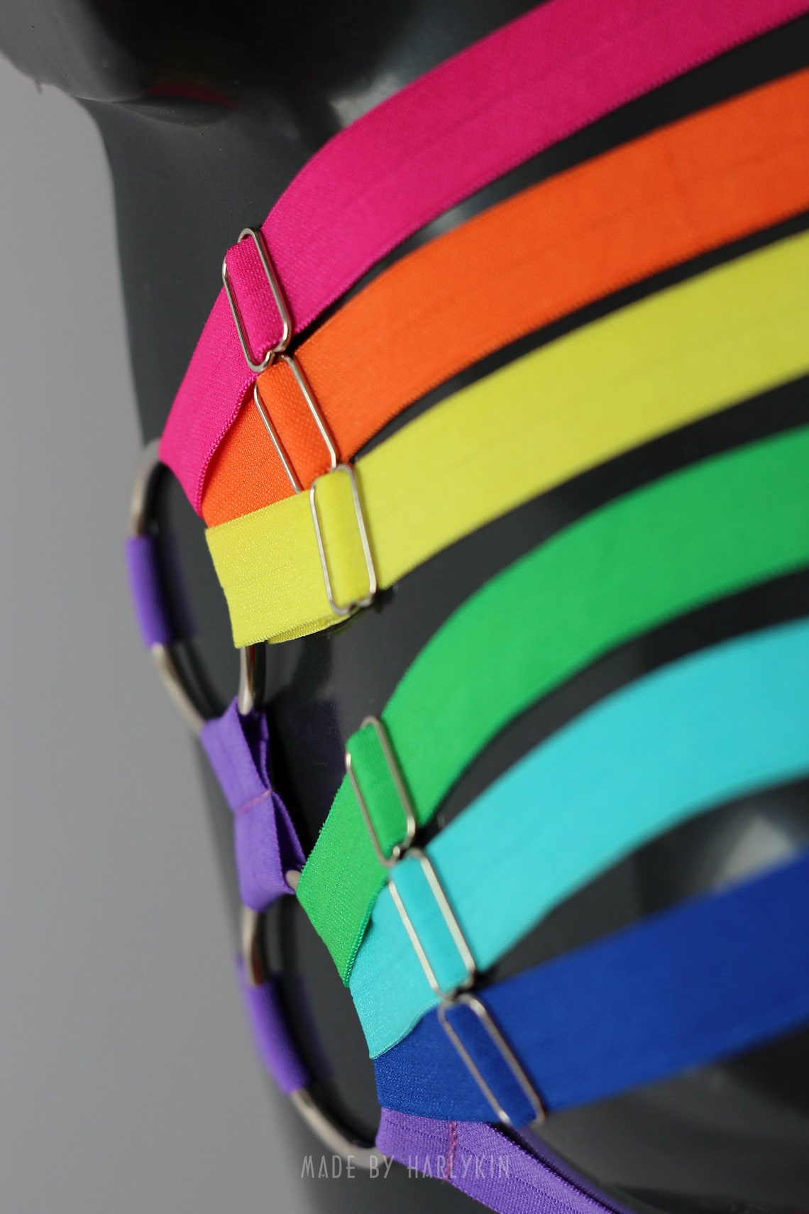 Rainbow Harness Set, Festival Harness, Pride Outfit, Rainbow Lingerie, Rainbow Clothing, Rave ...