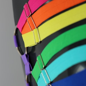 Rainbow Harness Set, Festival Harness, Pride Outfit, Rainbow Lingerie ...