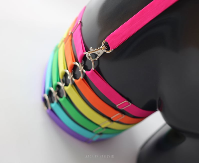 Rainbow Harness Belt, Rainbow Accessories, Rainbow Clothing, Festival Outfit, Rainbow Outfit ...