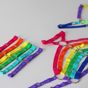 Rainbow Harness Belt, Rainbow Accessories, Rainbow Clothing, Festival ...
