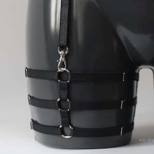 Black Harness Set 3 Pieces, Harness Belt, Goth Outfit, Harness Garter ...