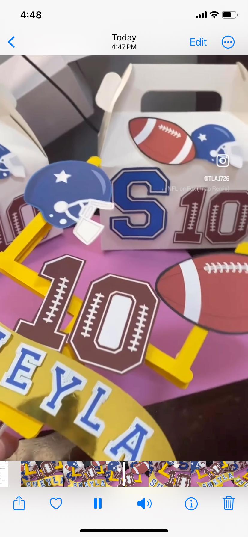 American Football Caketopper - Etsy