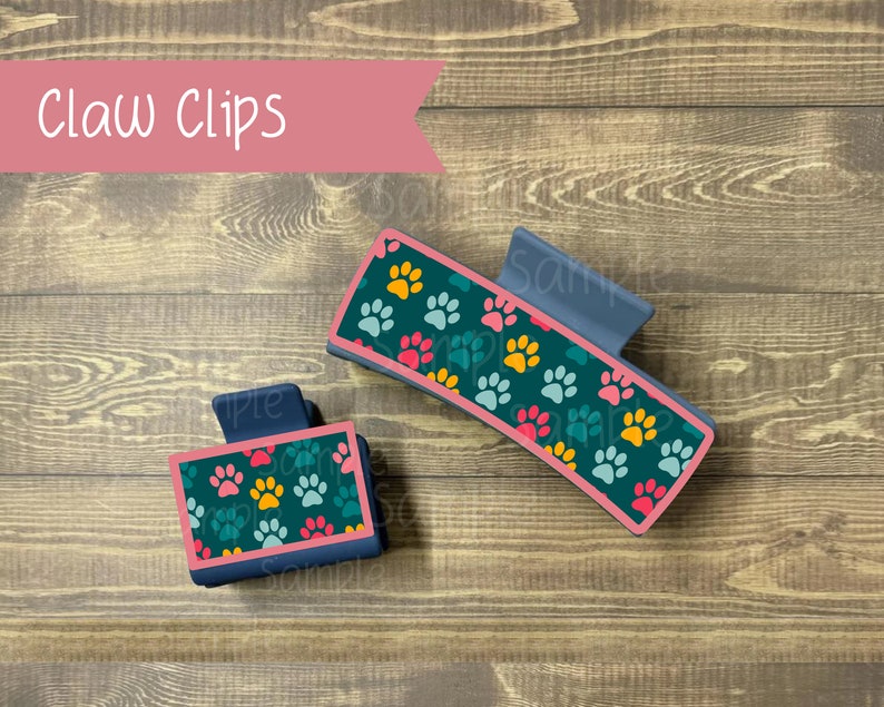 PAW PRINT Claw Clip Designs Sublimation Png File Digital Download / Dog ...