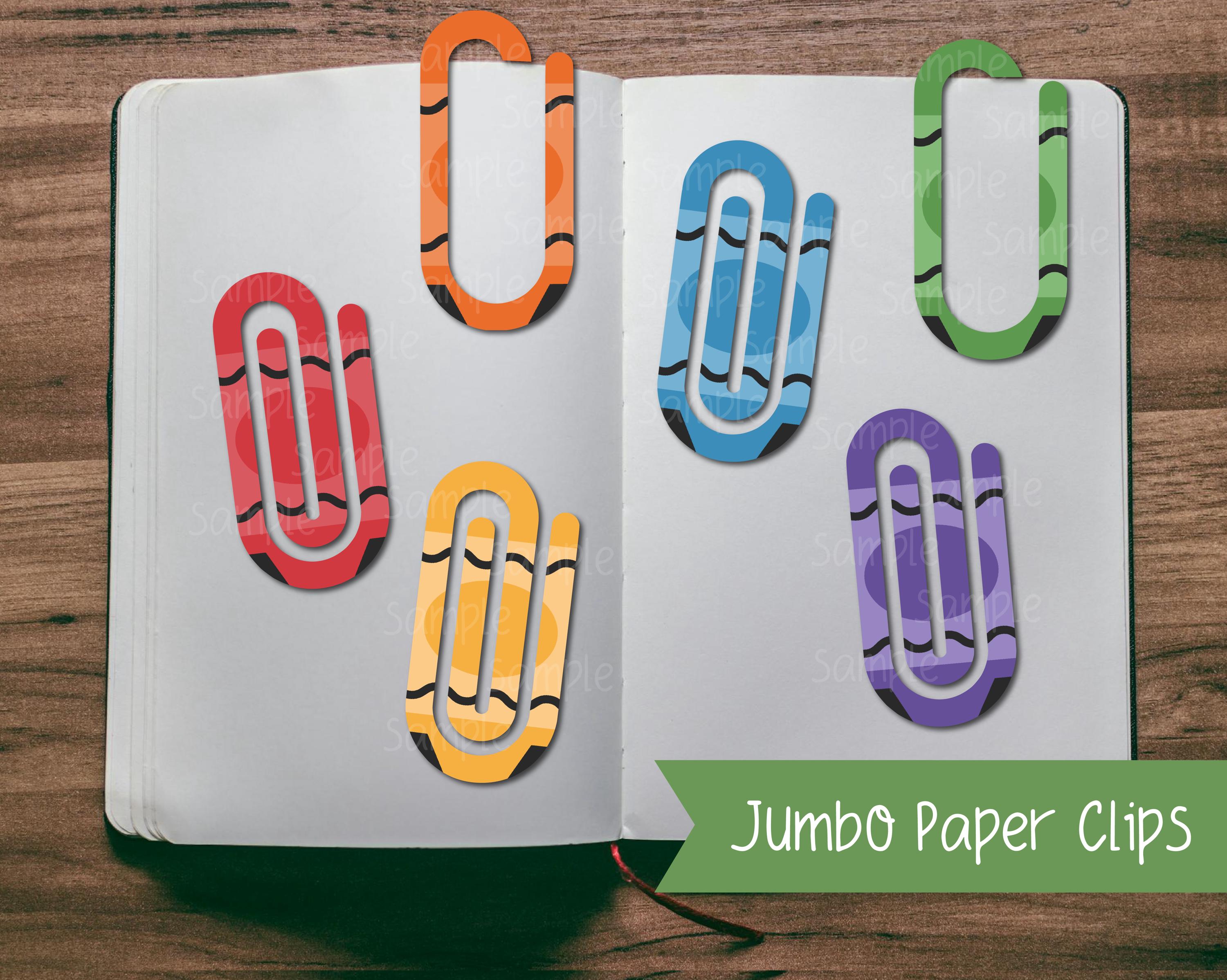 CRAYON - Jumbo Paper Clip 3.8in Design - Sublimation Png File - Digital ...