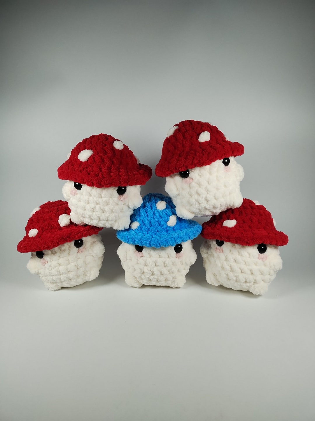 Crochet Mushroom Fairy Plushies Two Colors Available Ready to Ship - Etsy