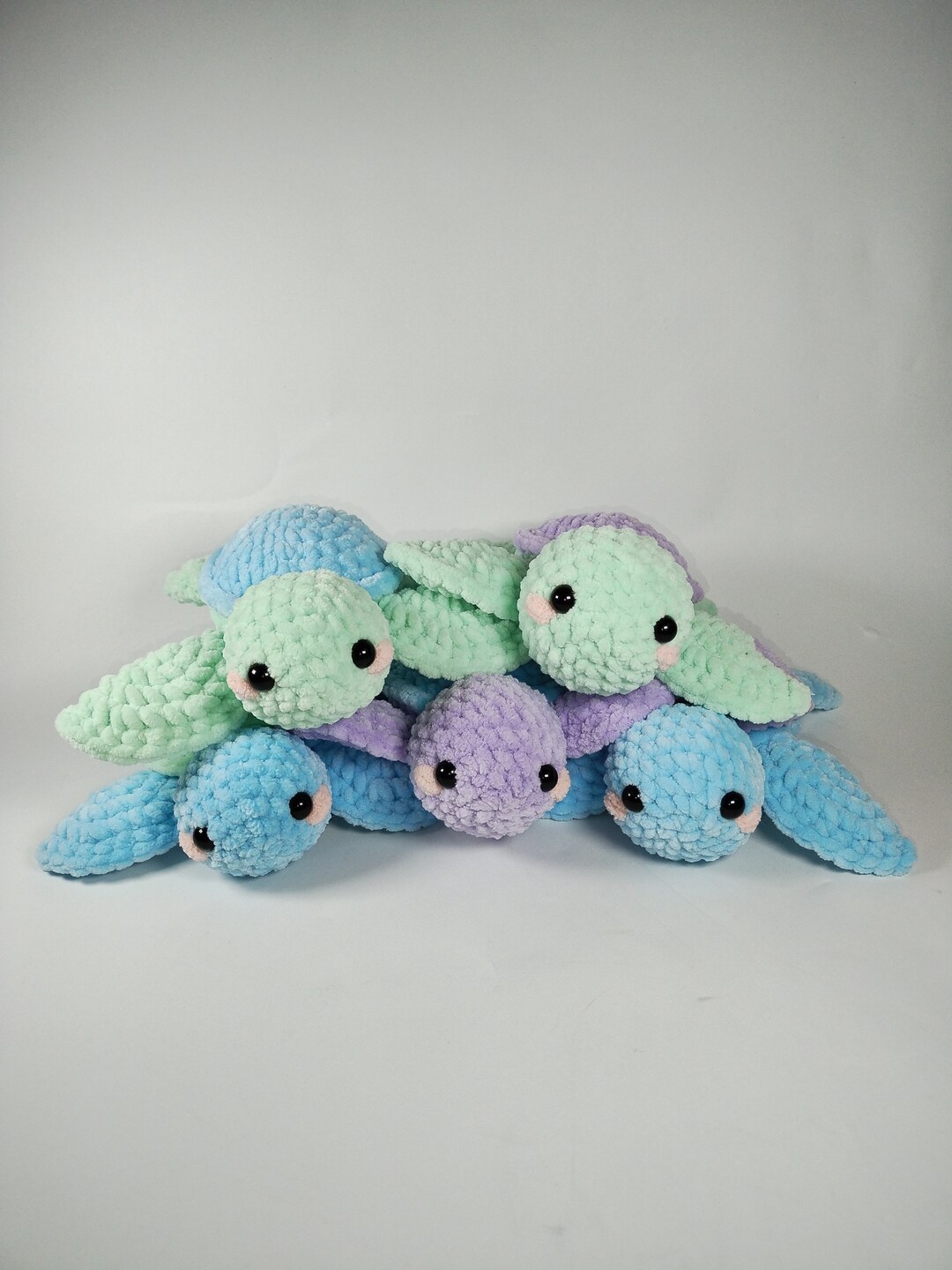 Baby Sea Turtle Crochet Plushie Stuffed Animal Amigurumi Multiple ...