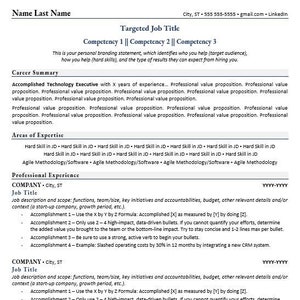 Tech Resume Template - Etsy