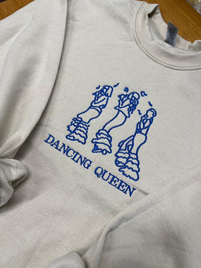 Dancing Queen Embroidered Sweatshirt/hoodie Mama Mia Inspired - Etsy