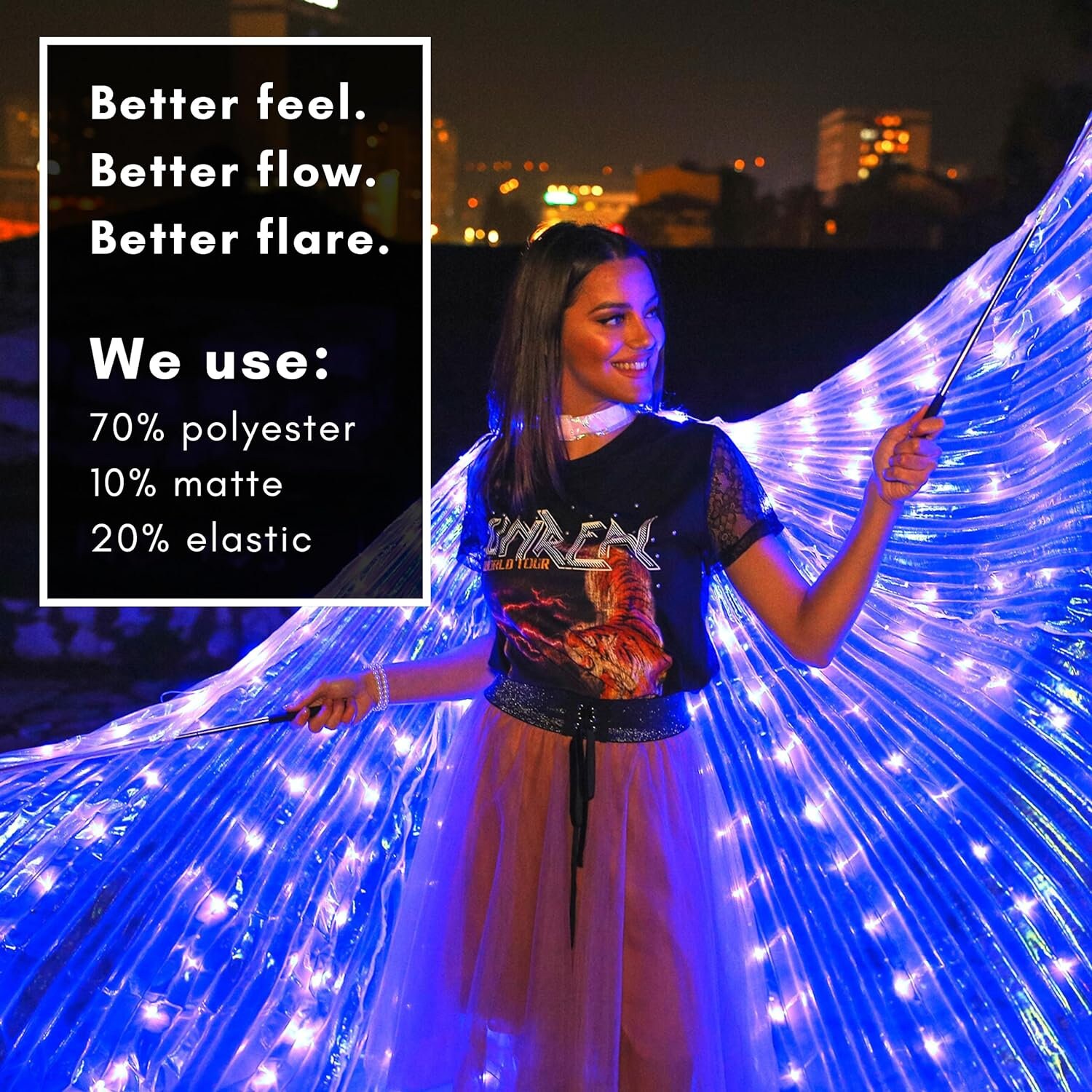 Illuminated Veil Angel Wings Adult Size Fairy Wings Festival Angel ...