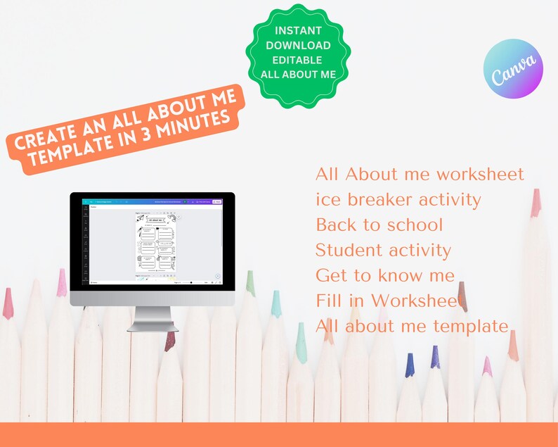 All About Me Printable Meet the Students Student Activity Fill in ...
