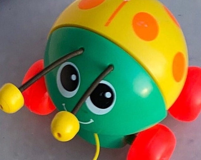 Fisher Price Pull Toy. Ladybug Pull Toy. 80s Vintage Fisher Price Pull ...