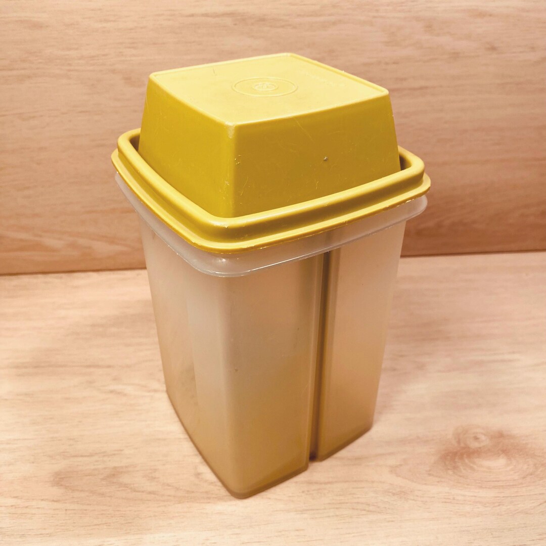 Vintage Tupperware Clear Container Avacado Lid and Strainer Pickle ...