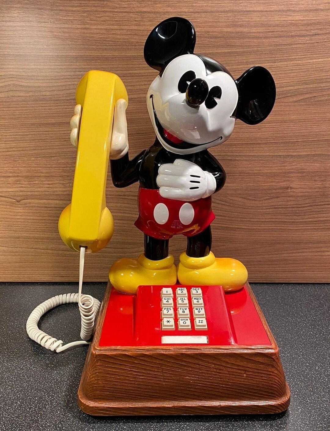 The Mickey Mouse Telephone, Authentic Vintage Push Button Phone 1976 ...