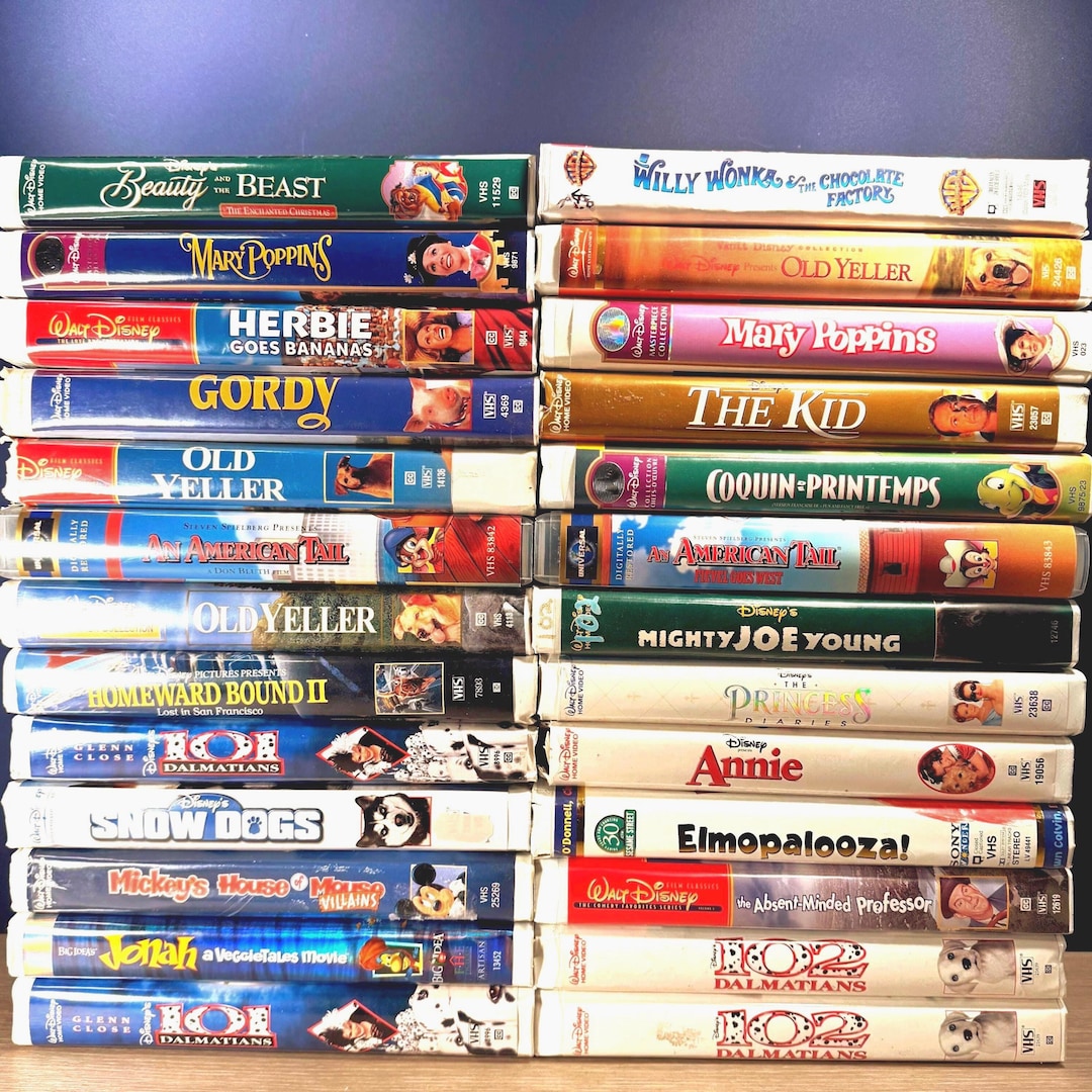 Vintage Family VHS Classic Tape Lot, Disney, Universal Dreamworks ...