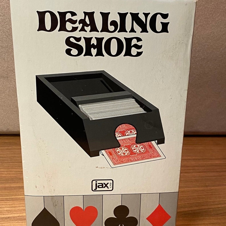 Vintage Jax Playing Card Dealing Shoe Holds 4 Decks Spring Loaded 1991 ...