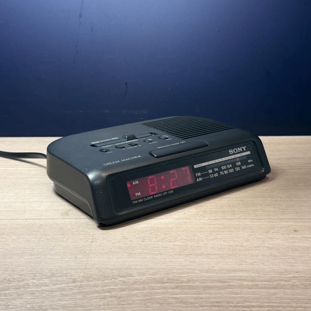 Vintage Sony Dream Machine ICF-C25 Alarm Clock Radio | Retro 90s Matte ...