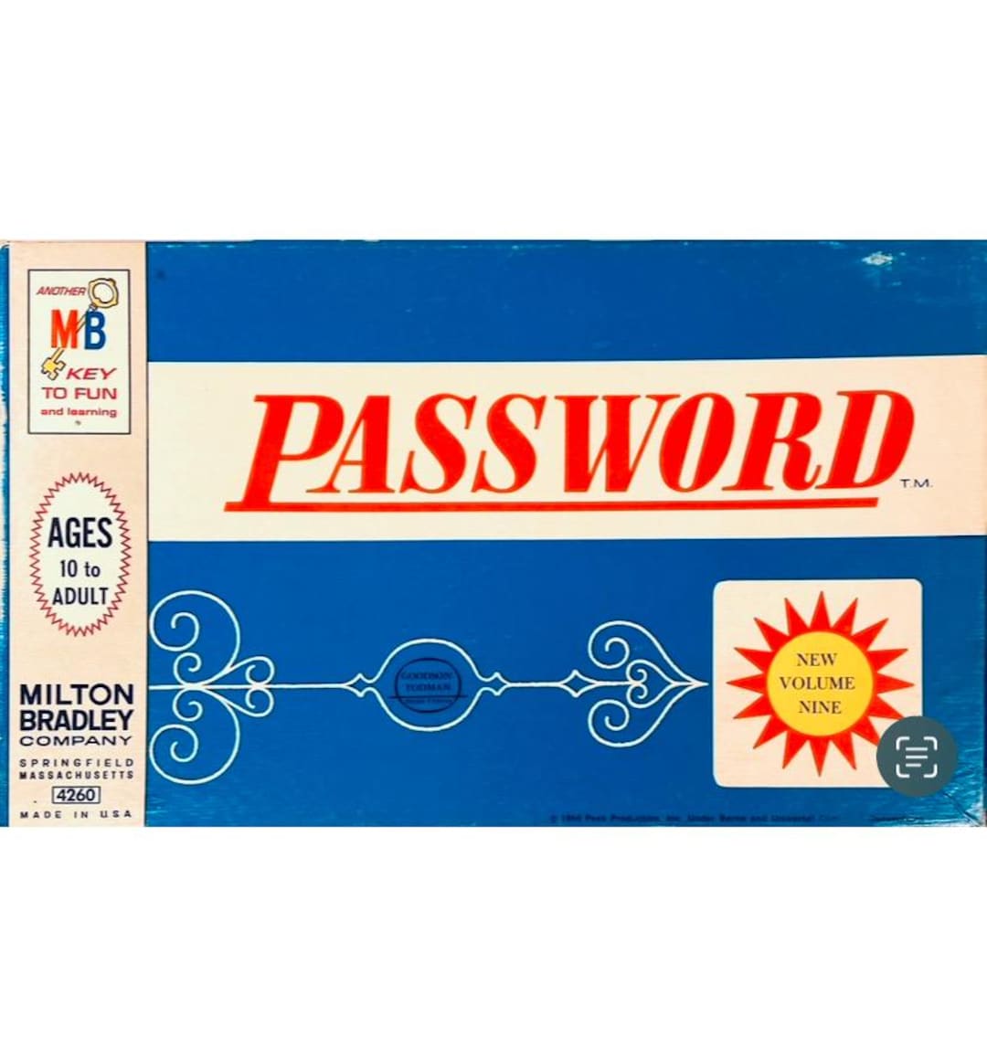 Vintage 1962 Password Board Game | Milton Bradley Volume 9, Complete - Etsy