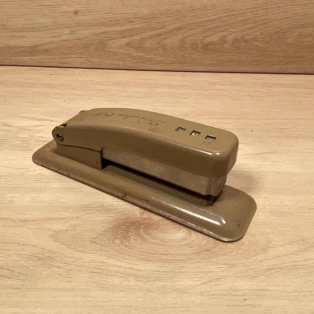 Vintage 1970s-80s Swingline Cub Stapler, Brown & Tan, Retro Office ...