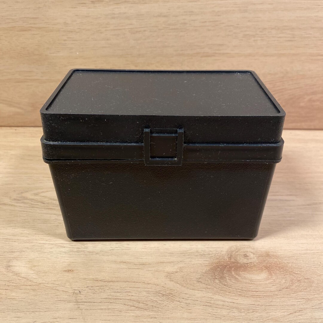 Vintage Evco Black Index Card Box: ESD Safe Recipe File - Etsy