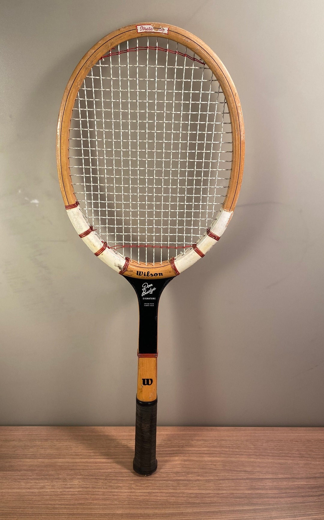 Vintage Wilson Signature Don Budge Wood Tennis Racquet, Eclectic Decor ...