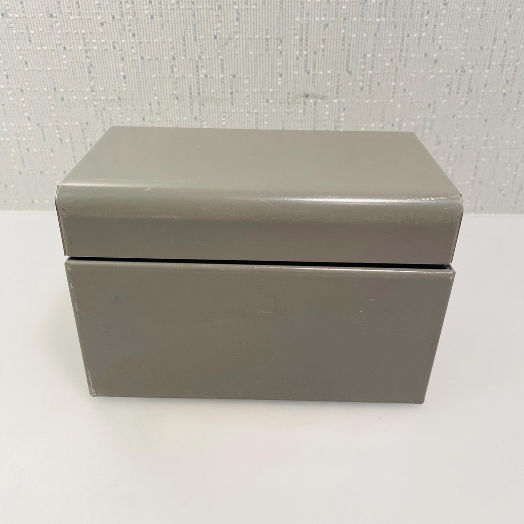 Vintage Steel File Box 3x5 Indez Card Midcentury 1960s Industrial Note ...