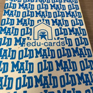 Vintage Old Maid Card Game Rare Original Jumbo Card Game Old Maid at the Circus edu-cards Groovy ...