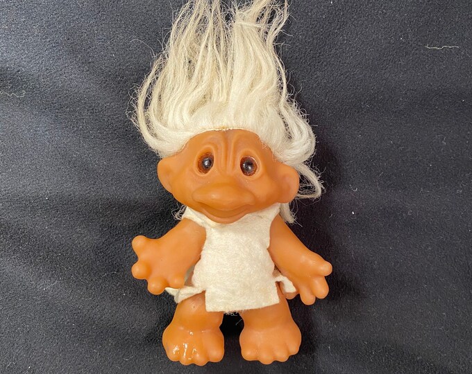 Troll Doll Vintage Troll Doll Made in Denmark T.H. Dam Design White ...
