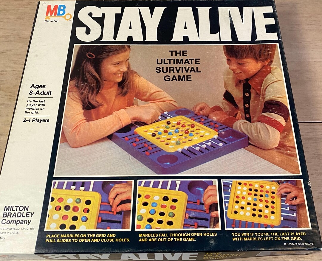 Stay Alive 1978 the Ultimate Survival Game by Milton Bradley Complete ...