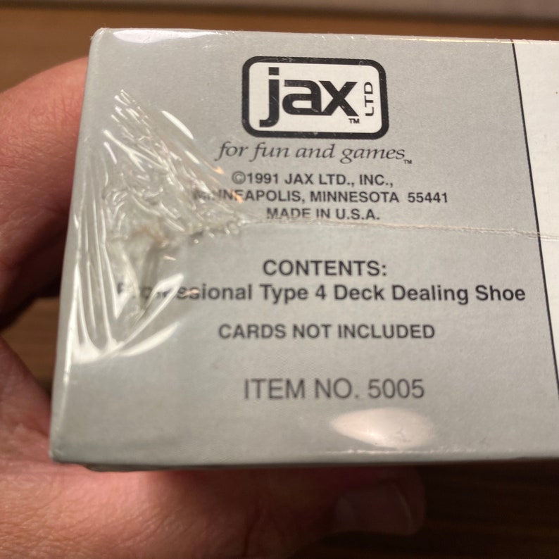 Vintage Jax Playing Card Dealing Shoe Holds 4 Decks Spring Loaded 1991 ...