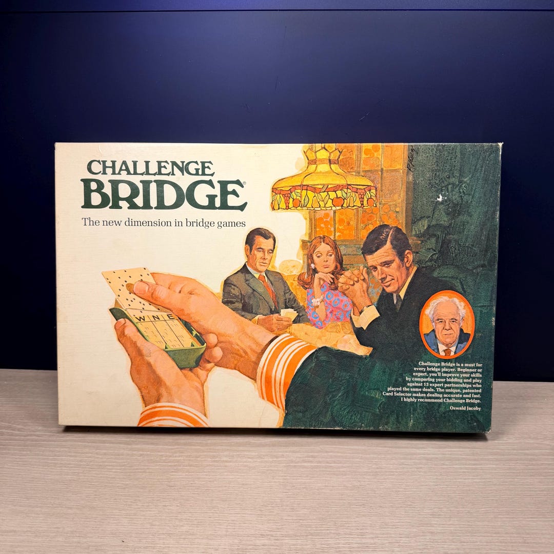 Vintage 1970s Challenge Bridge Board Game | 3M Bookshelf Series - Etsy