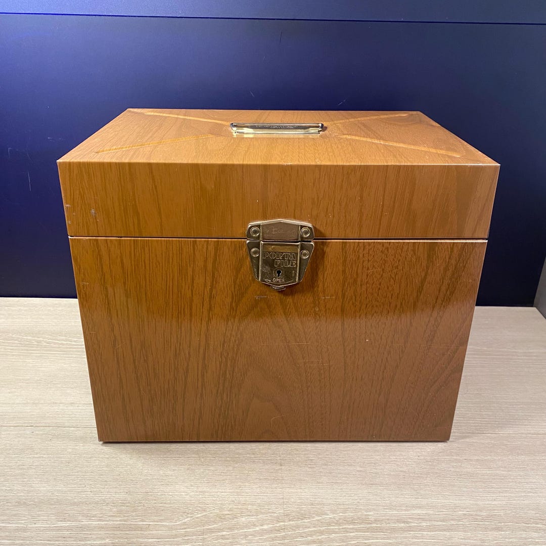 Vintage Mid-century Faux Woodgrain Ballonoff Porta File Box - Etsy