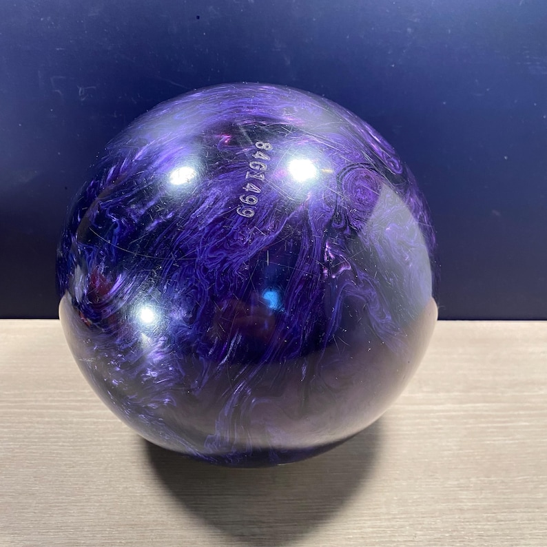 Vintage Ebonite Avenger Bowling Ball | Purple Cosmic Swirl, 15lb 12oz ...