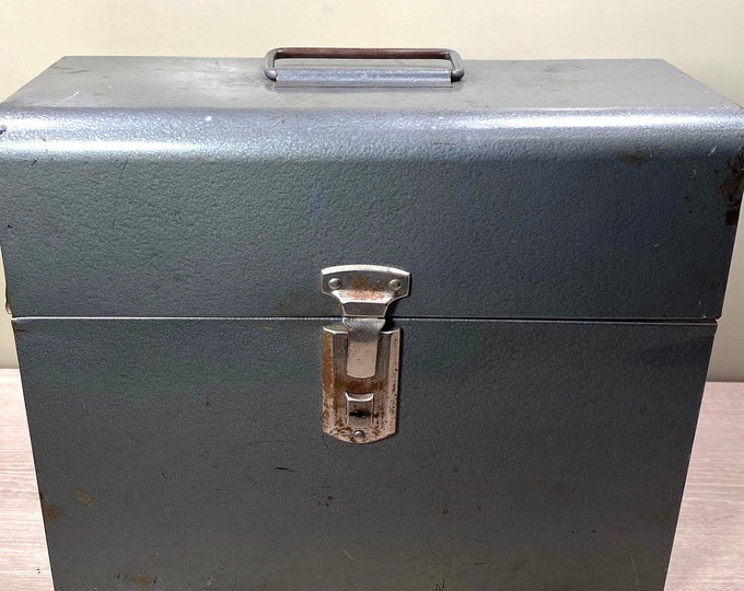 Vintage File Large Metal Document Storage File Box Made in USA by ...