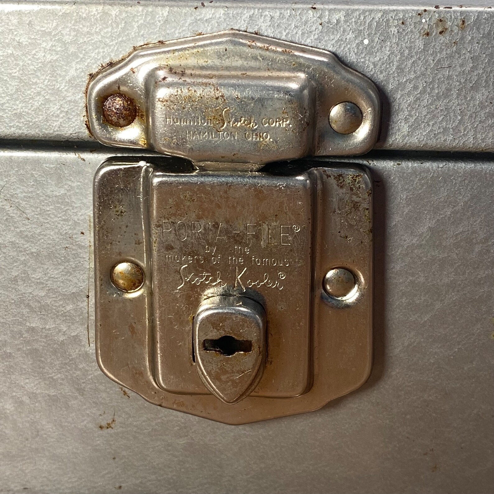 Vintage Industrial Versa Check File Gray Porta-file Metal File Box With ...