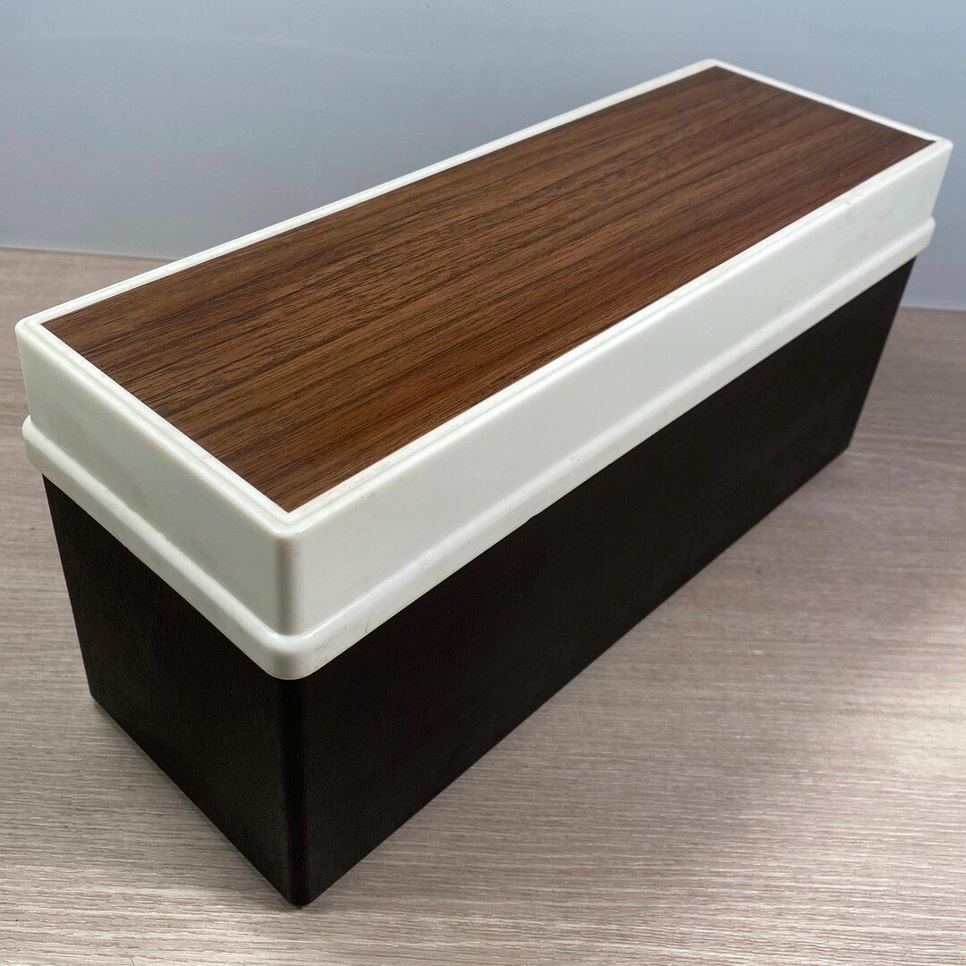 Vintage 8 Track Holder 8 Track Cassette Holder Case Box With Lid Holds ...