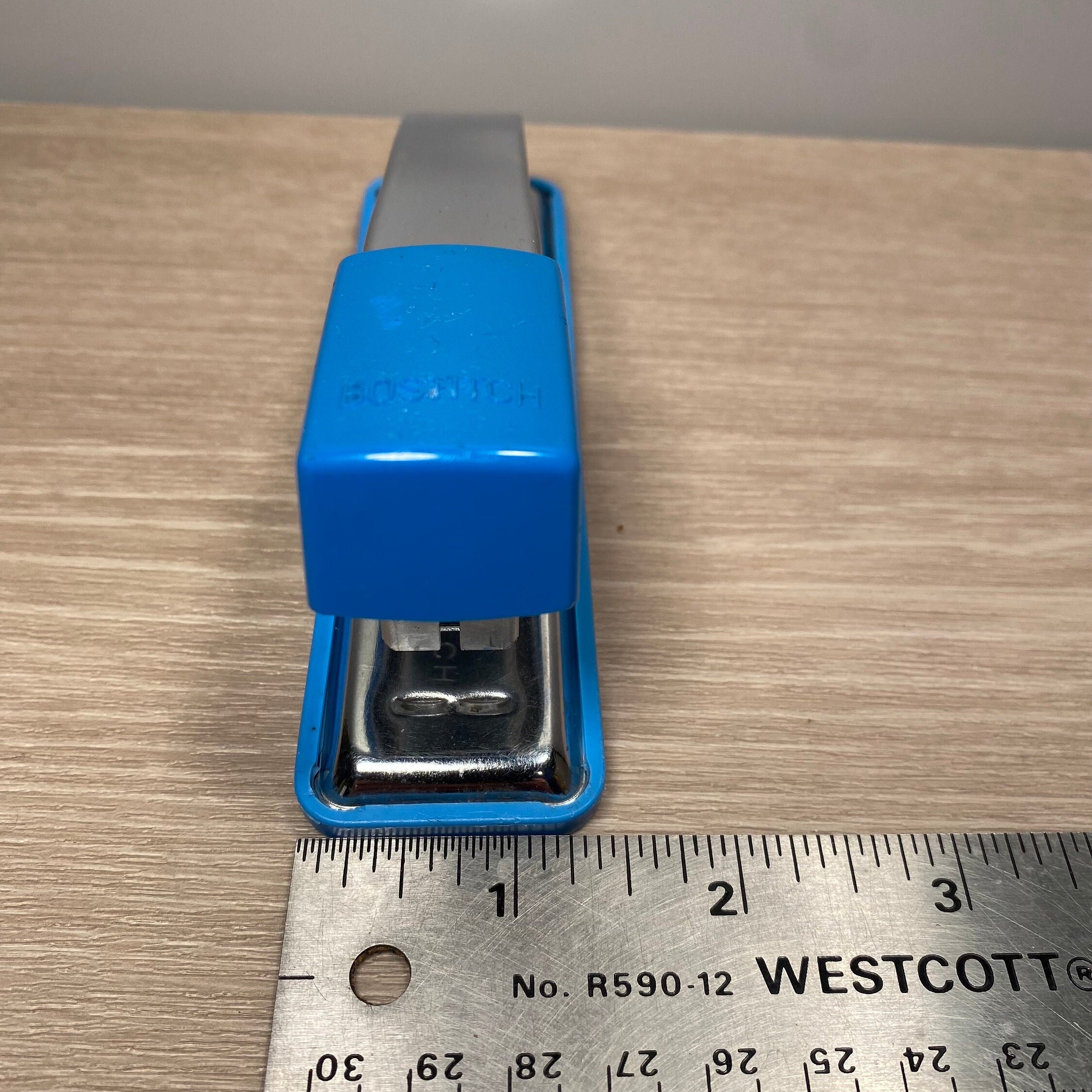 Vintage Stapler. Cool Blue and Chrome Bostitch Mini Stapler Model ...
