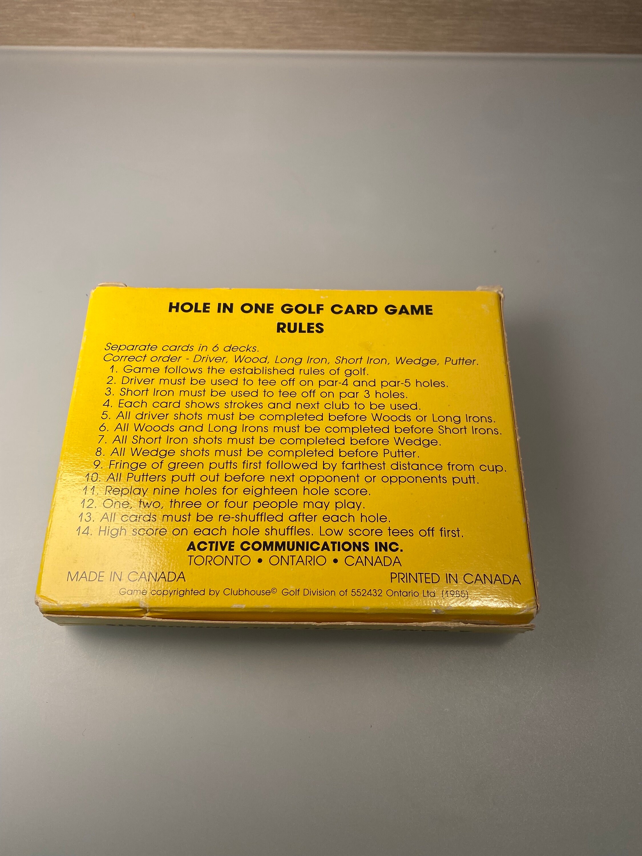 Vintage Hole in One Game. Hole in One Golf Card Game Active ...