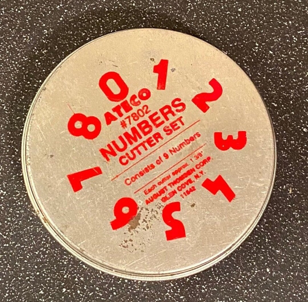 Numbers Cutter, Vintage From 1970 Ateco #7802 9 Numbers 0-10 Each ...