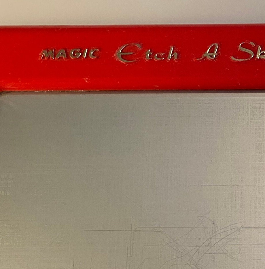 The Original Etch A Sketch From 1960, Vintage Red 505 Ohio Art Magic ...