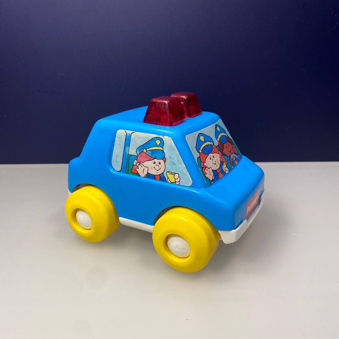 Vintage Playskool Police Car, 1991, Playmobil Style Figures Toys ...