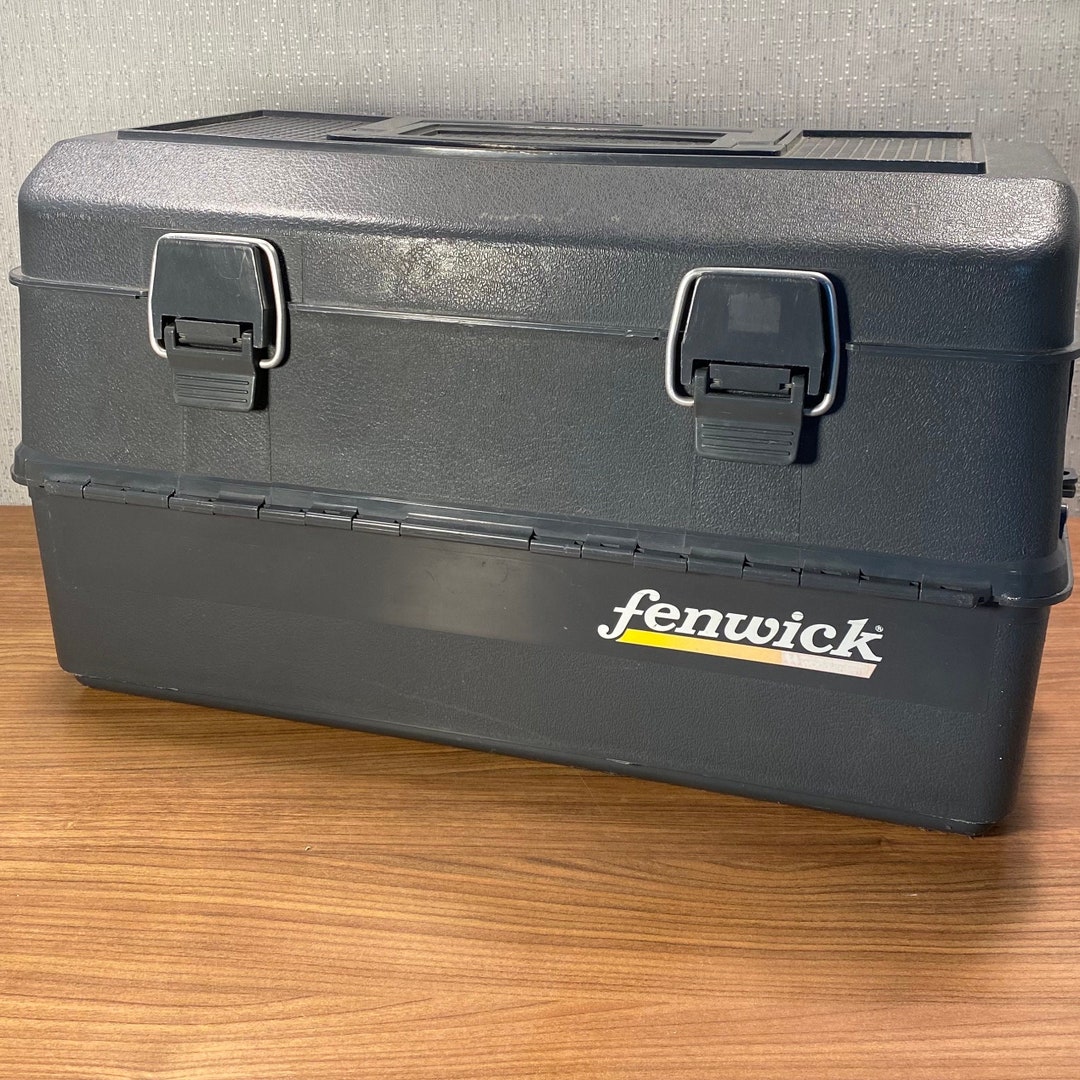Vintage Tackle Box With 2 Fold Out Trays Large Lower Storage Fenwick ...