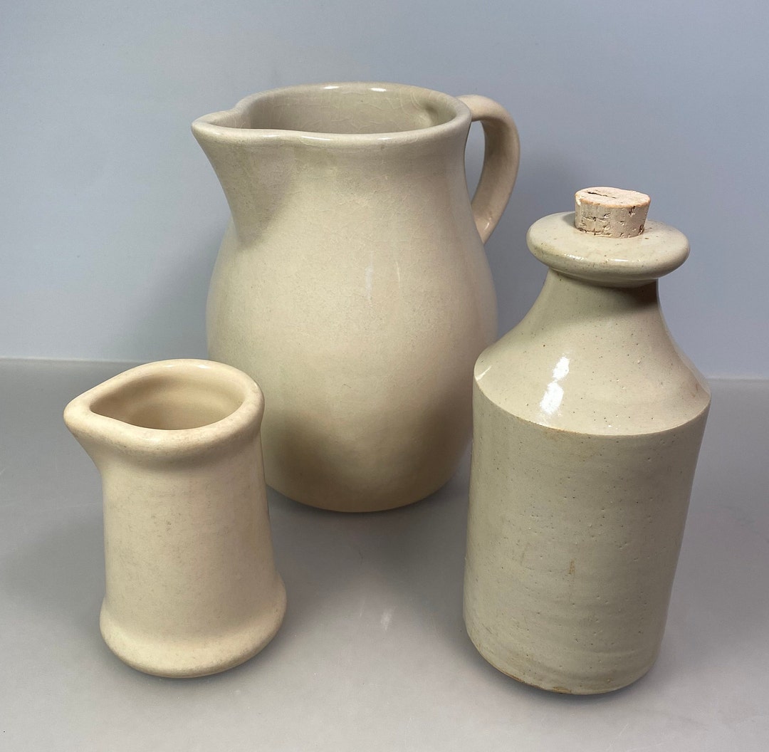 Vintage Robinson Ransbottom Pottery Pitcher Creamer and Oil - Etsy