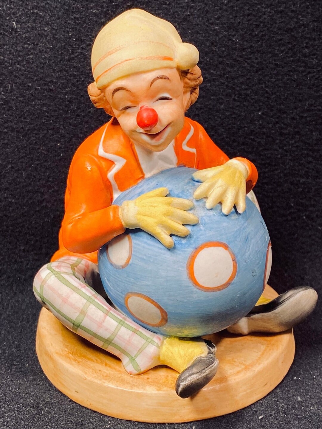 Vintage Lefton Ceramic Sleeping Clown Figurine With Polka Dot Ball - Etsy
