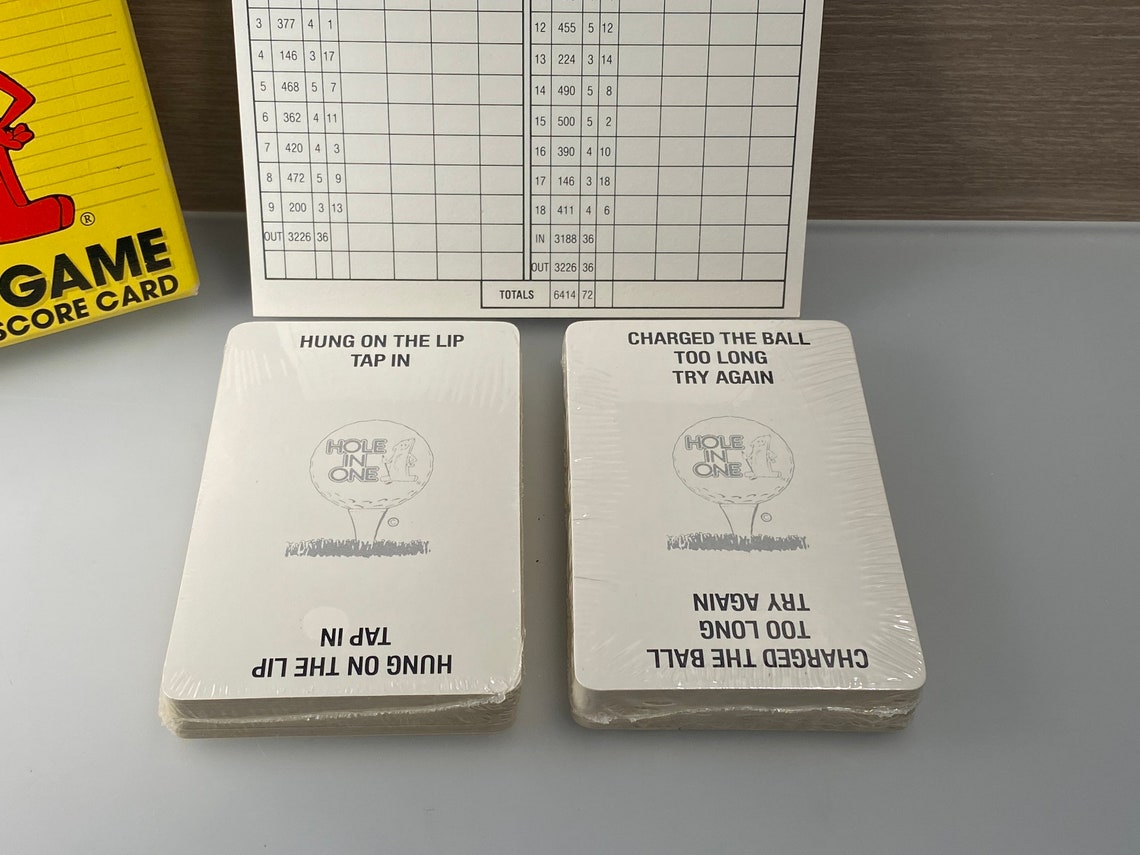 Vintage Hole in One Game. Hole in One Golf Card Game Active ...
