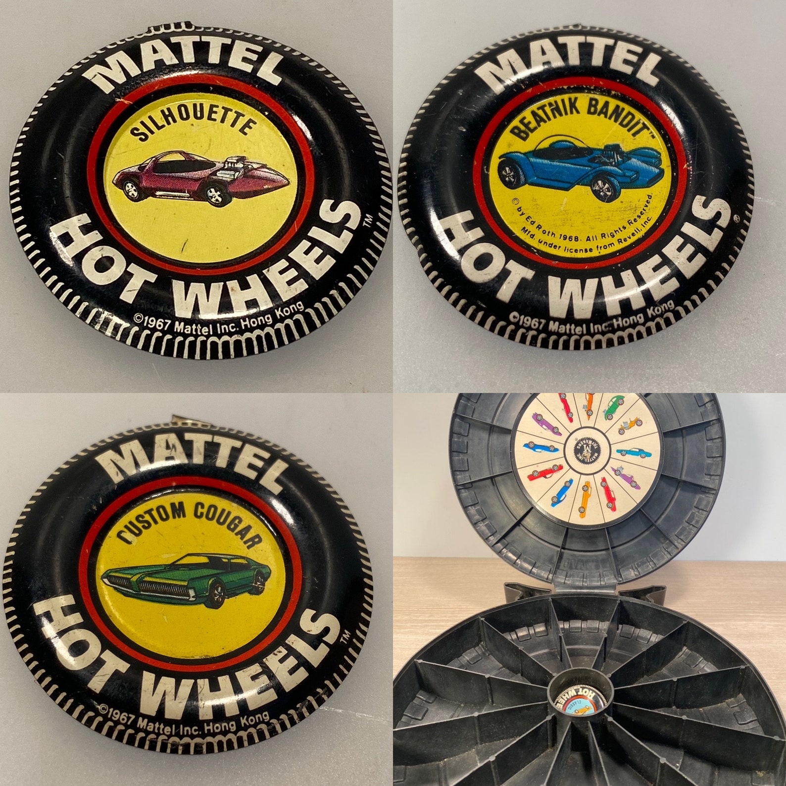 Vintage 1960's Original Hot Wheels Buttons Lot of 11 Mattel Inc. Badges ...