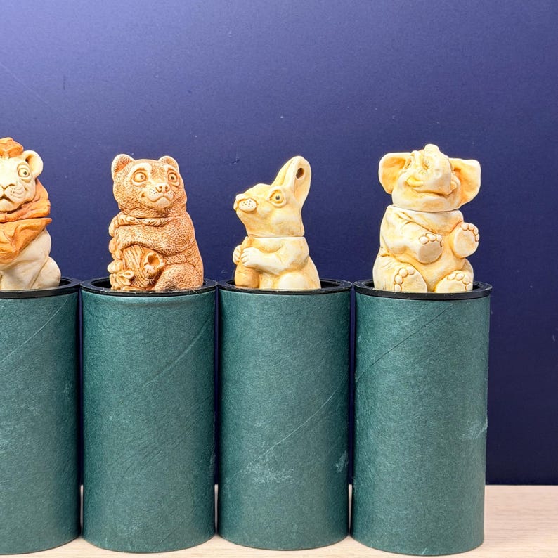 Vintage Harmony Kingdom Animal Trinket Box: Secret Compartment Figurine ...