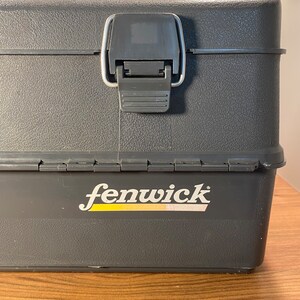 Vintage Tackle Box With 2 Fold Out Trays Large Lower Storage Fenwick ...