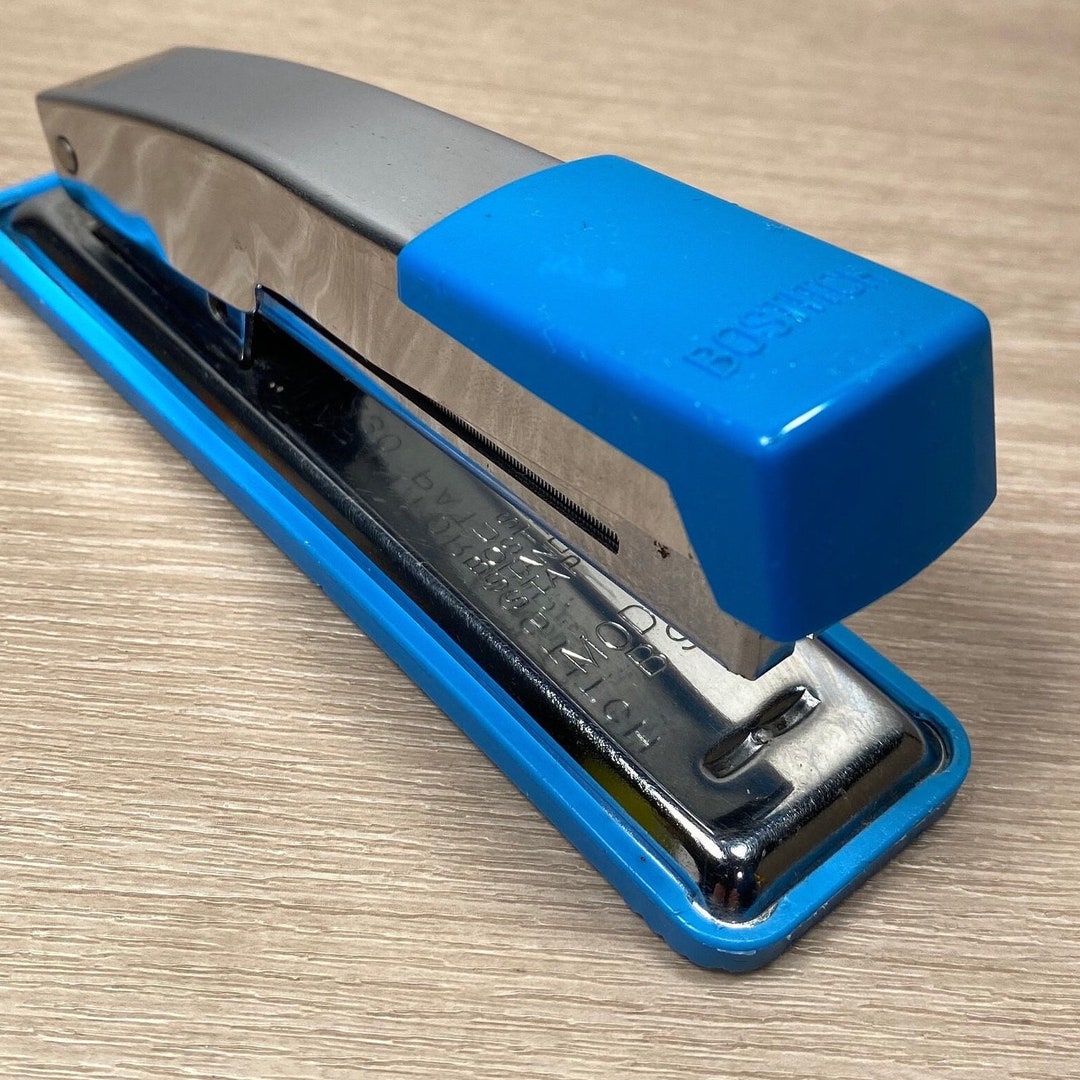 Vintage Stapler. Cool Blue and Chrome Bostitch Mini Stapler Model ...