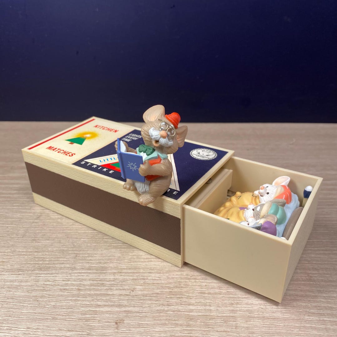 Vintage 1984 Hallmark Matchbox Mice Musical Christmas Decoration - Etsy