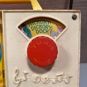 Vintage Fisher Price Hickory Dickory Dock Musical Clock Radio Toy Made ...